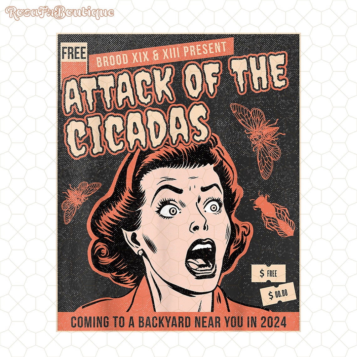 Attack of the Cicadas Png, Cicadas Invasion Summer Scream 2024 Png ...