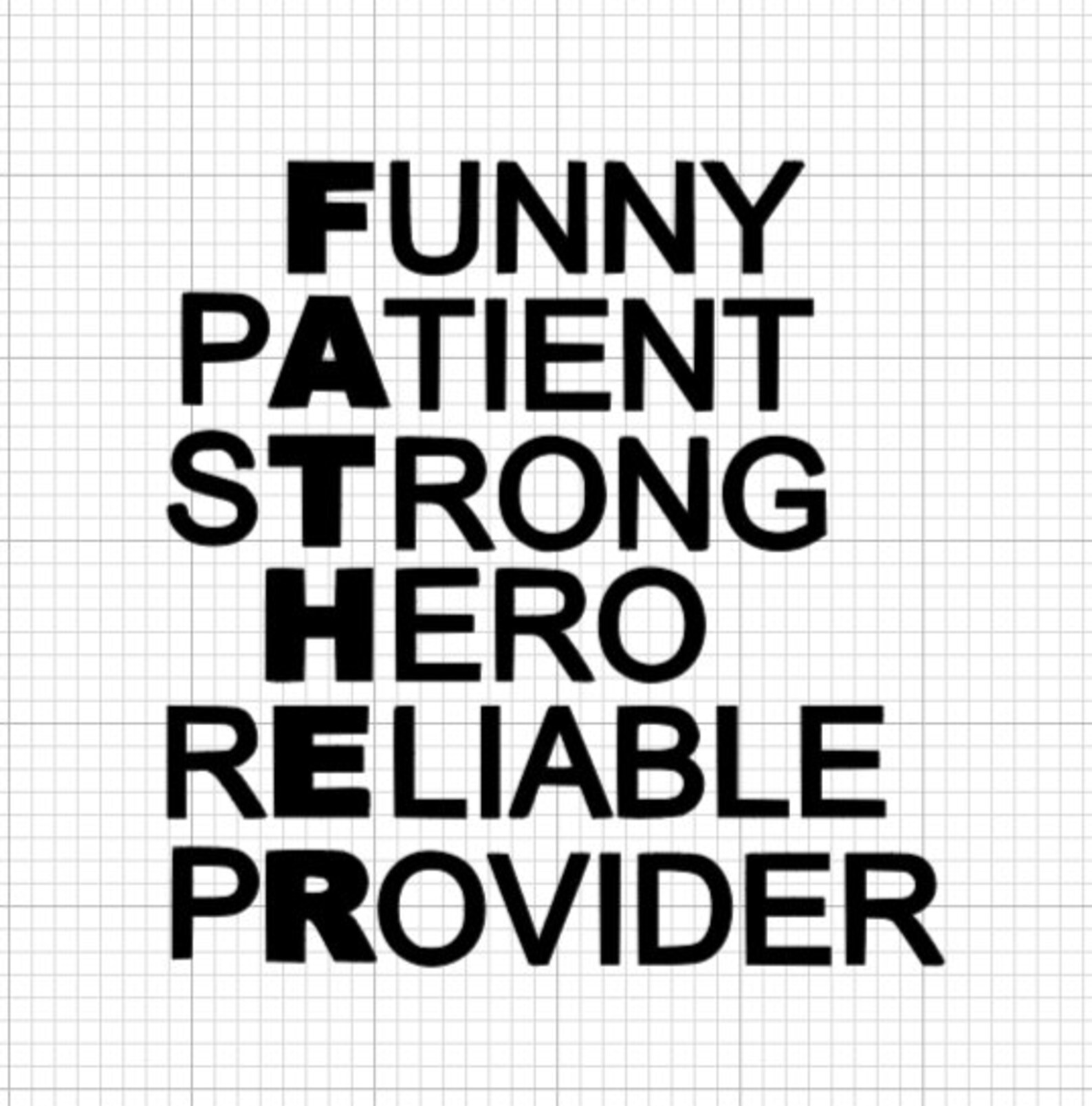 Father Acronym Svg, Fathers Day Svg, Daddy Definition Svg, Father ...