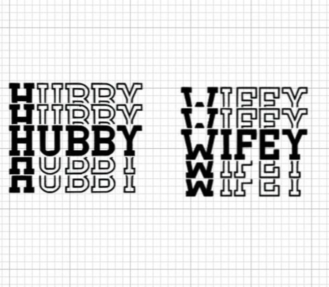 Couple Shirt Svg Hubby Wifey Svg Newly Married Svg Wedding - Etsy