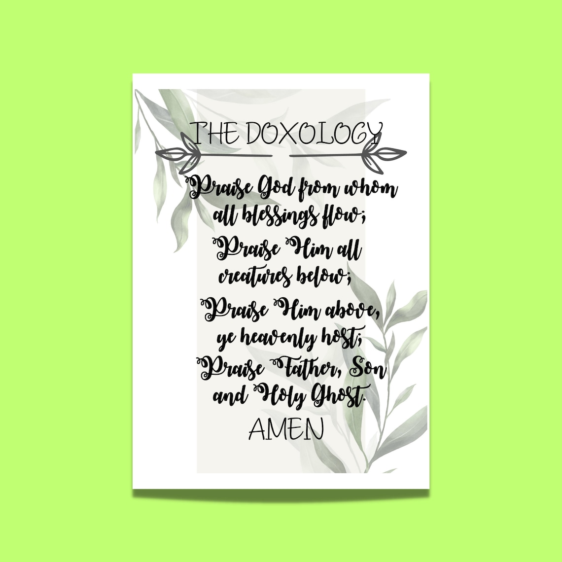 The Doxology Wall Art, Doxology Print, Doxology Printable, Doxology ...