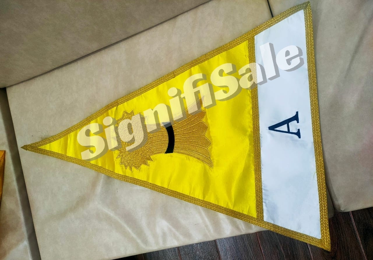 5 Triangle Embroidered Flags / Banners to Make Order of Eastern Star O ...