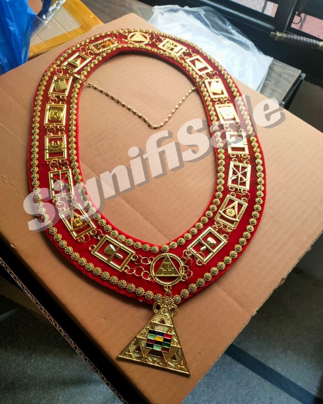Masonic Royal Arch PHP Past High Priest Metal Chain Collar - Etsy
