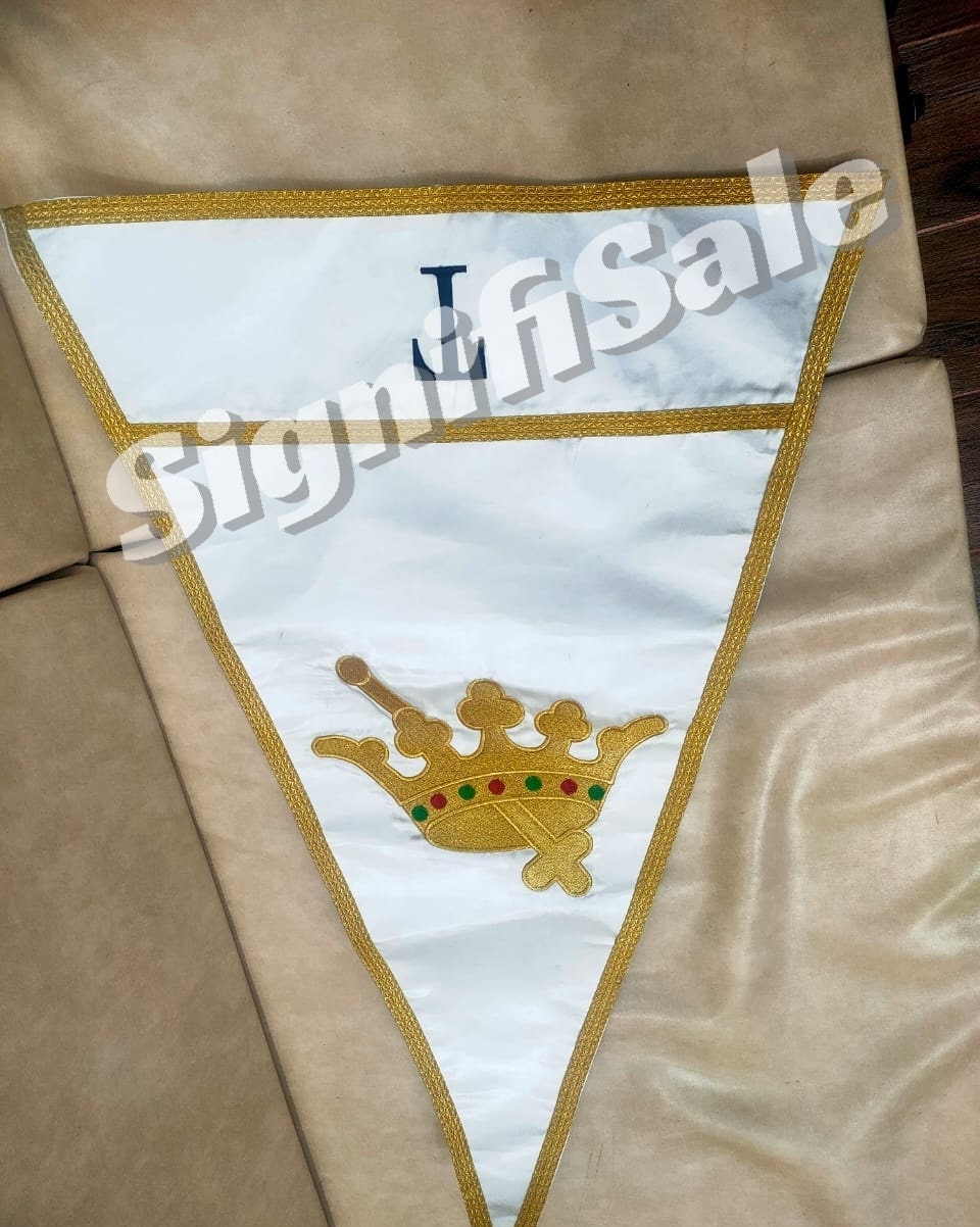 5 Triangle Embroidered Flags / Banners to Make Order of Eastern Star O ...