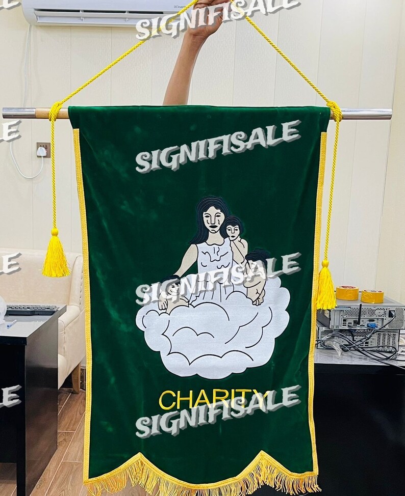 Masonic Regalia Amaranth Station Banners Set of 4 PCS Made in - Etsy