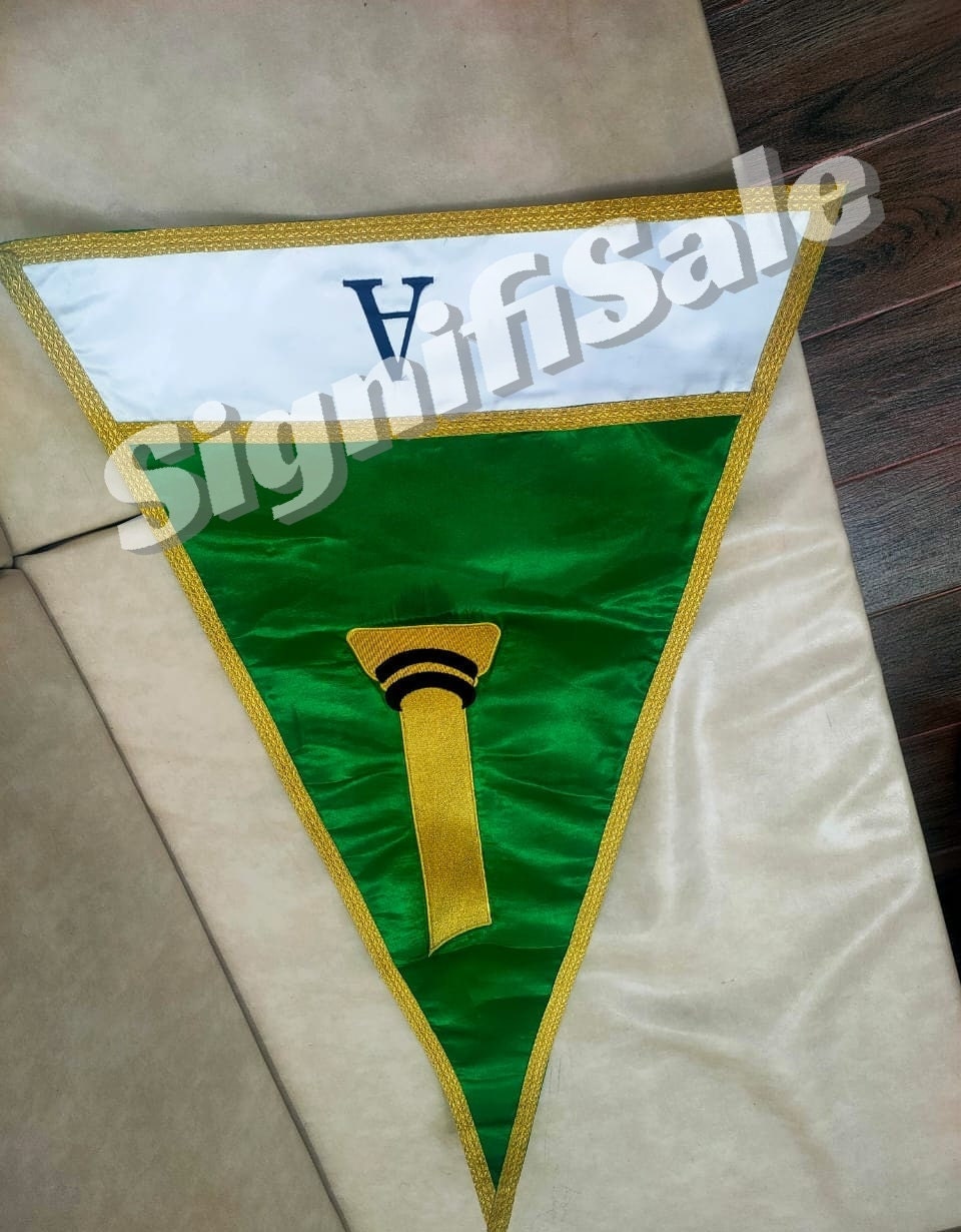 5 Triangle Embroidered Flags / Banners to Make Order of Eastern Star O ...