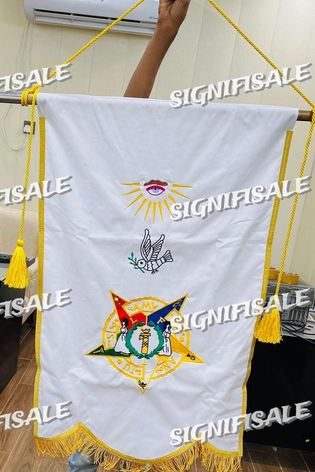 Masonic Regalia Customized Amaranth Banner Made in Velvet & Satin - Etsy