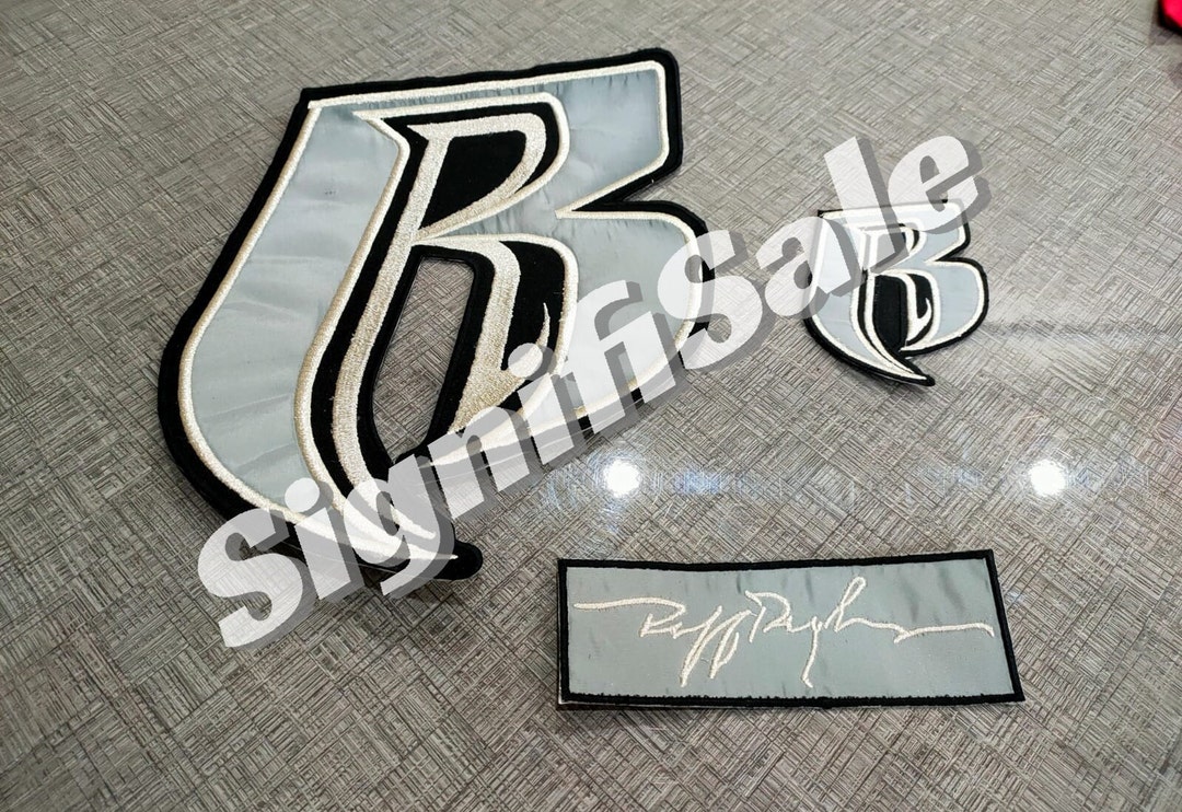 12 Reflective Jumbo Ruff Ryder Embroidered Patch Set Biker Vest Back ...