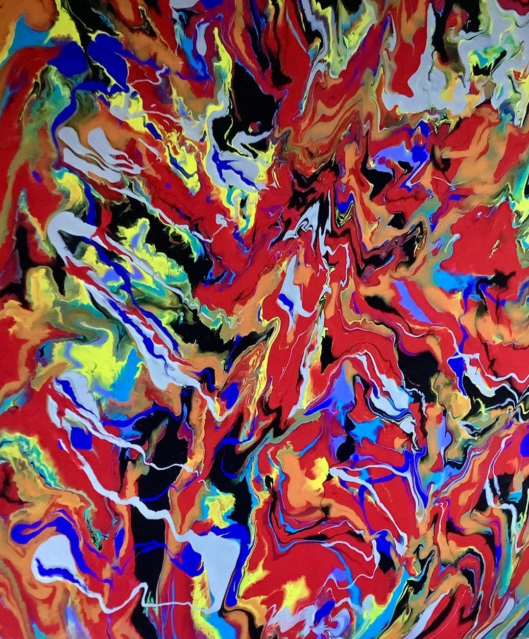 Exuberant, 24x20x5/8, Flo Painting, Original and Unique, Hand-made ...