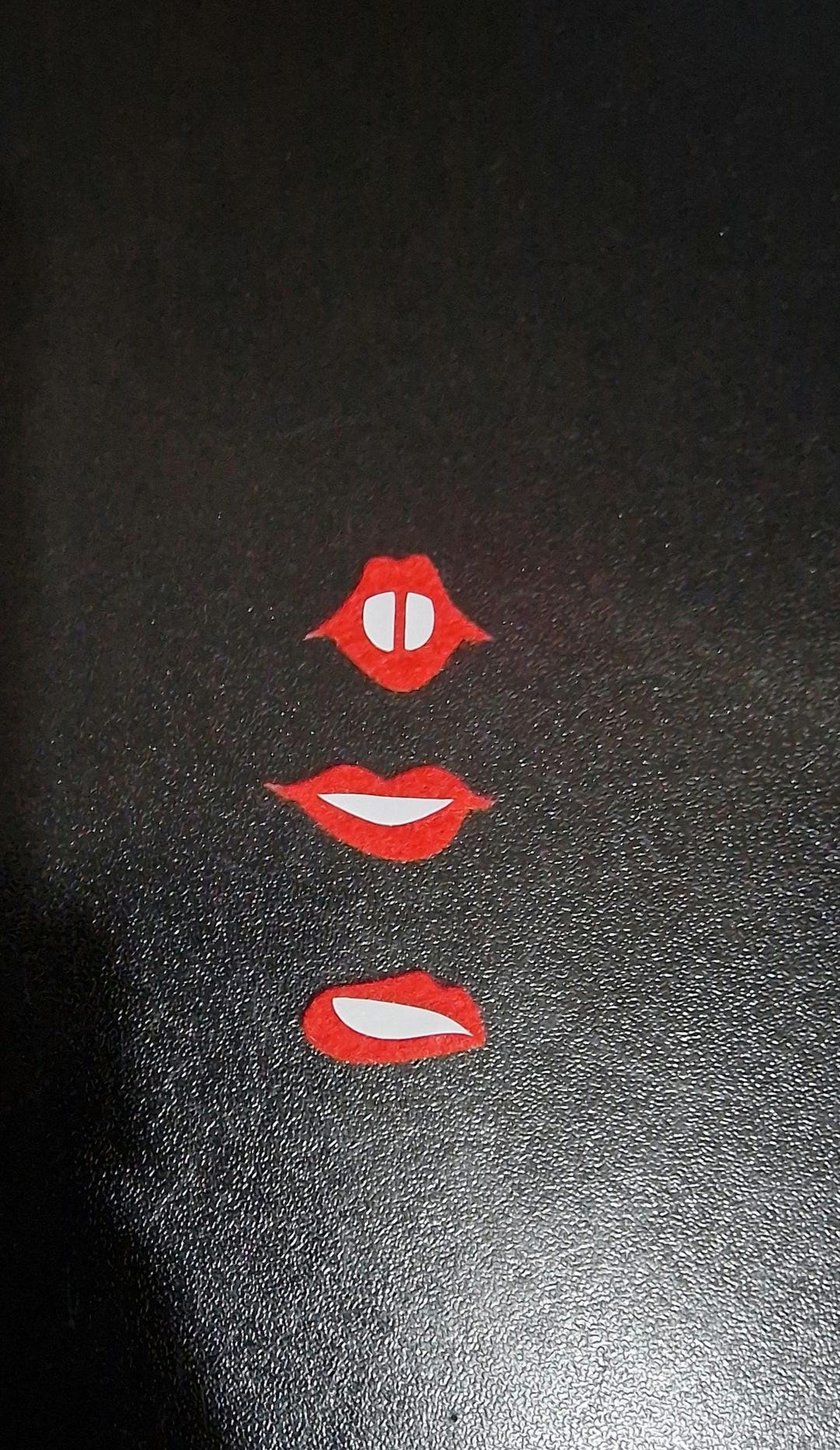 Set of 3 Red. 3 Different Styles. Felt Lips Amigurumi Craft Combined ...