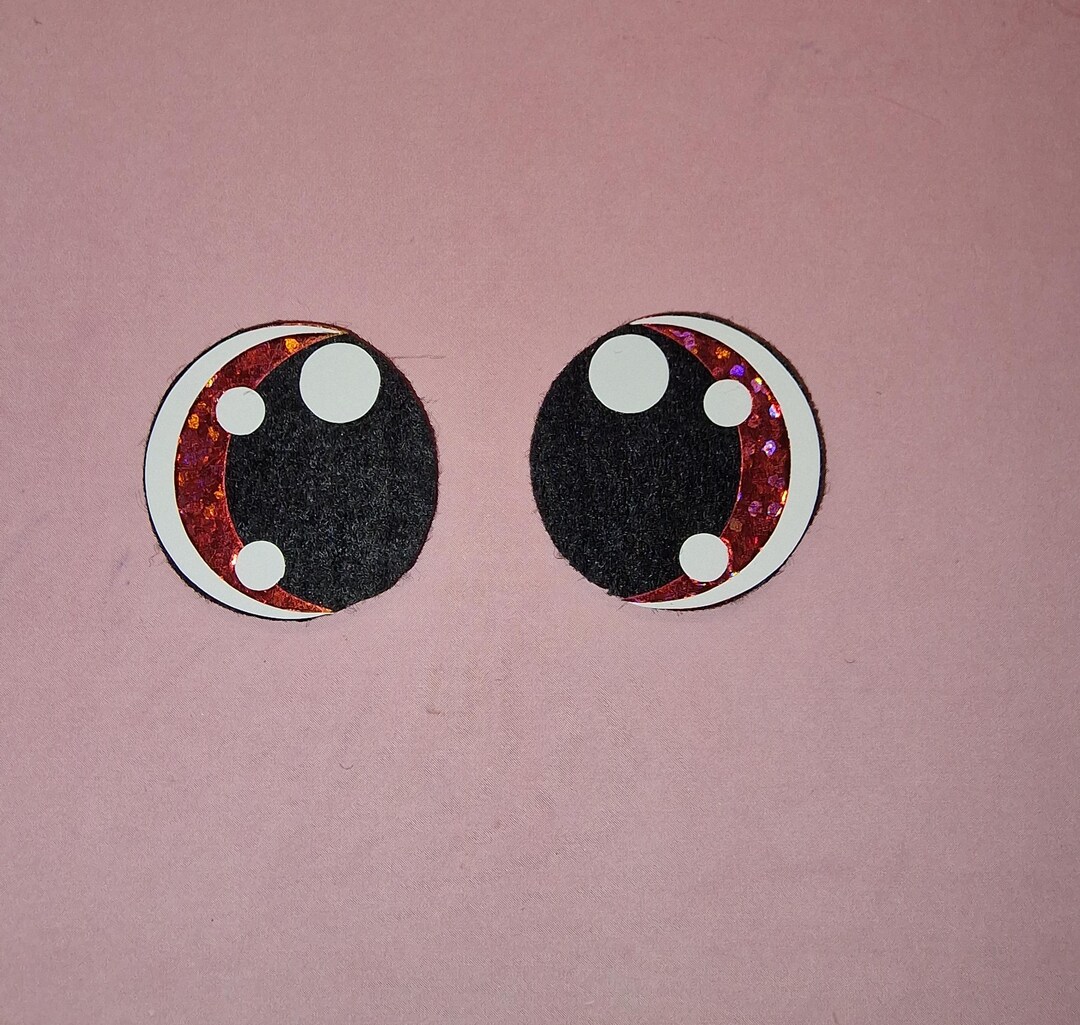 5 Sets (10 Eyes) Felt/vinyl Eyes Glitter/holo Sparkle Eyes. Circle + 2 ...