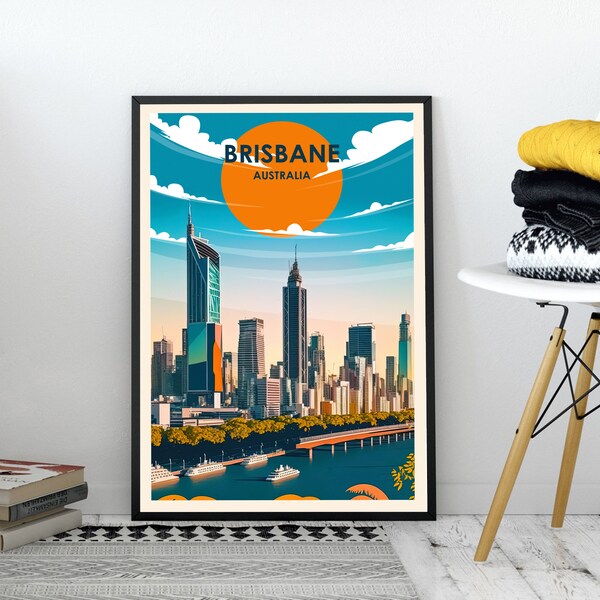 Brisbane Poster - Etsy Australia