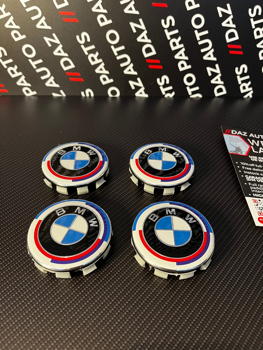 BMW Wheel Centre Caps Set of 4 50th Anniversary 68mm Diameter M Sport ...
