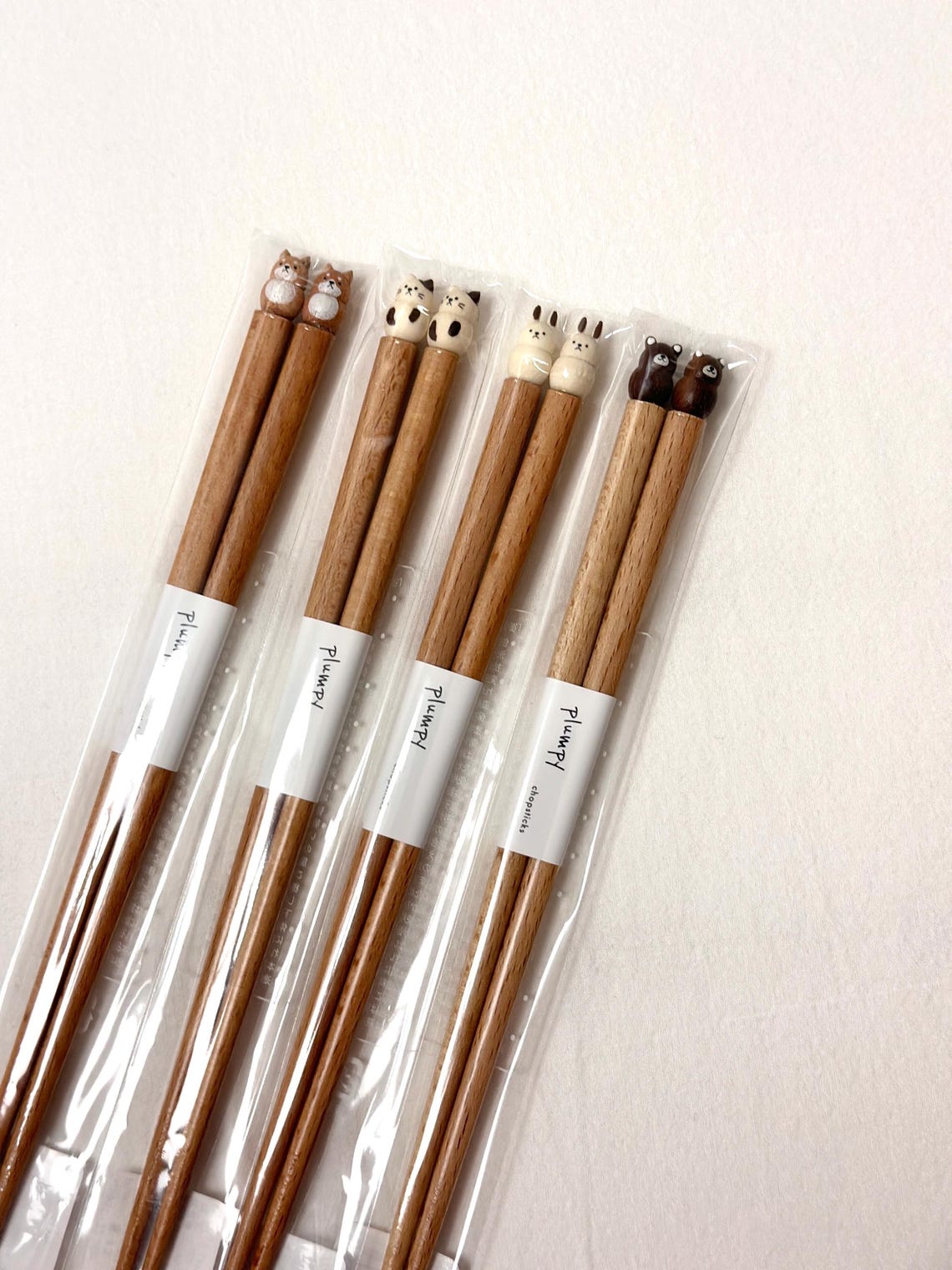 Kawaii Wooden Animal Chopsticks: Japanese Fluffy Chopsticks - Etsy