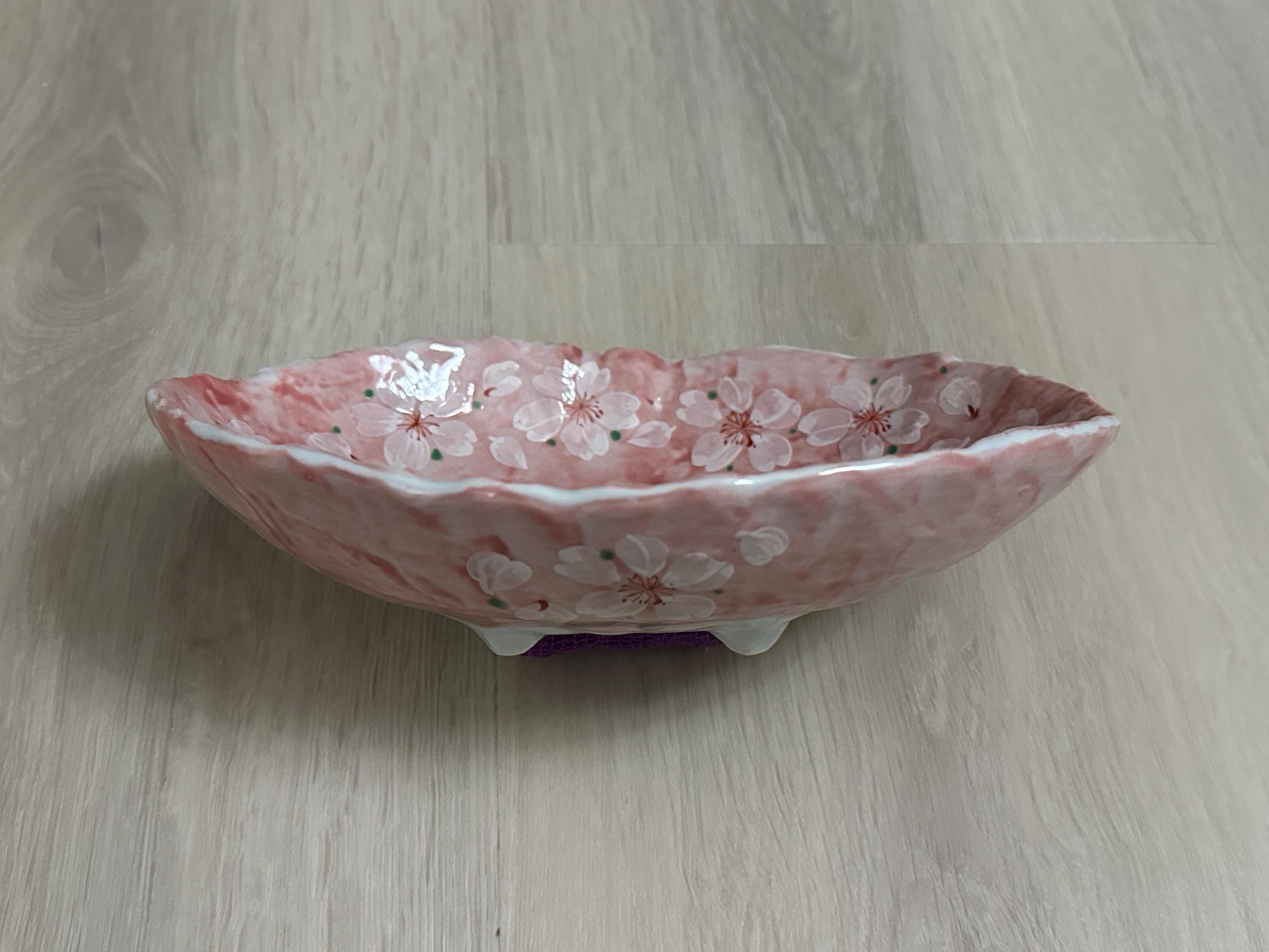 Japanese Hand Painted Sakura/cherry Blossom Oval Plate YAYOI-HANA ...