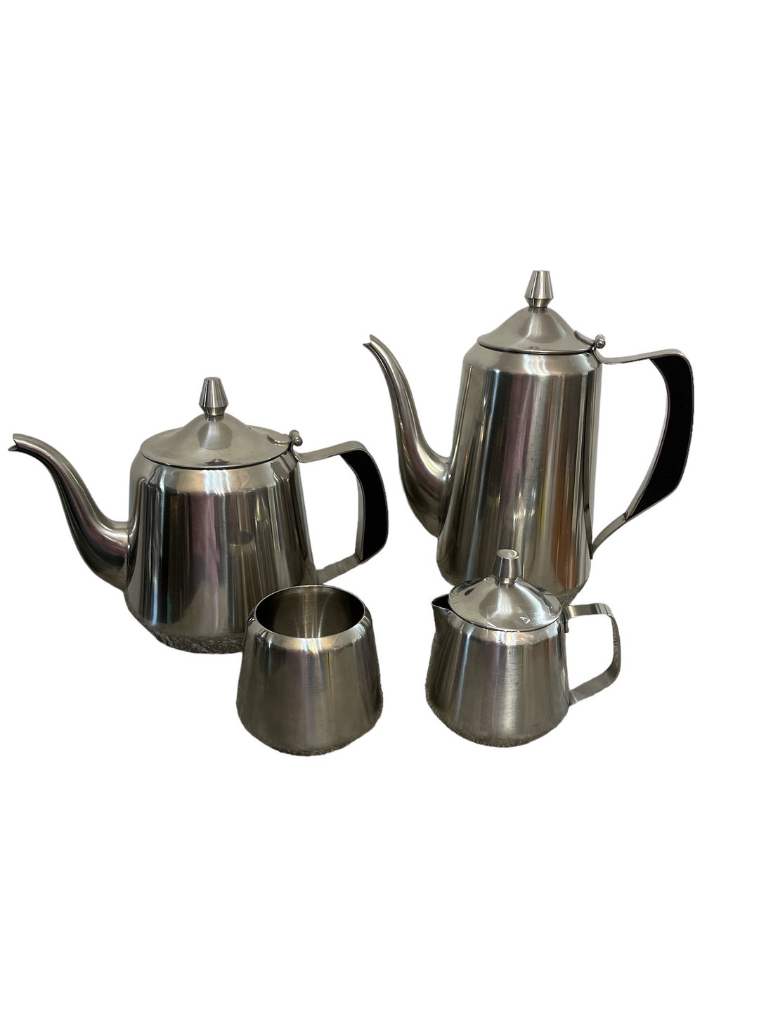 Mid Century Modern Oneida Coffee and Tea Set – 18/8 Stainless Steel 4 ...