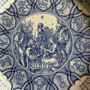 Spode England Blue Room 2000 Millennium Blue and White Calendar ...