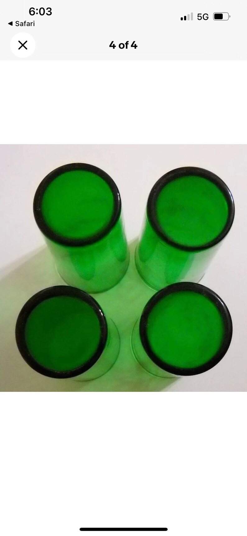 Set of 4 1950s Anchor Hocking Emerald Green High Balls - Etsy