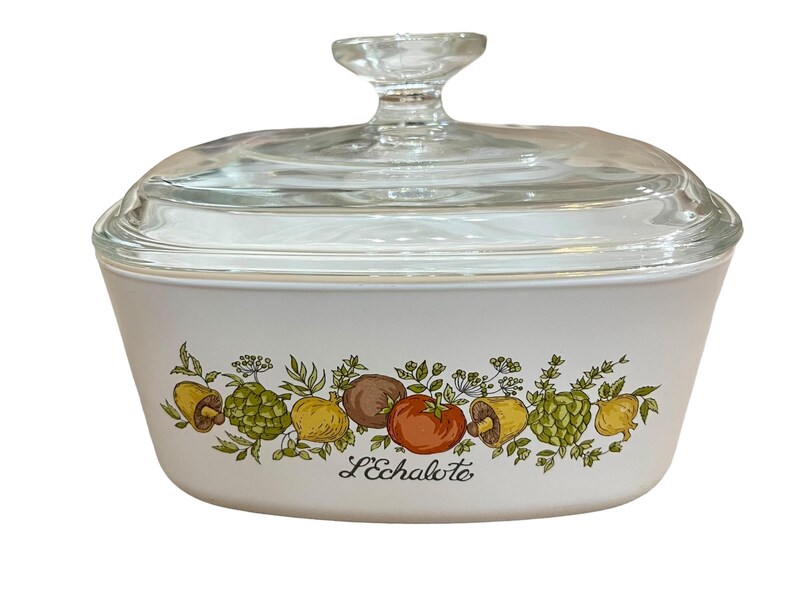 Corning Ware Pyrex Spice of Life “l’echalote” Square Casserole Pot A 1/ ...