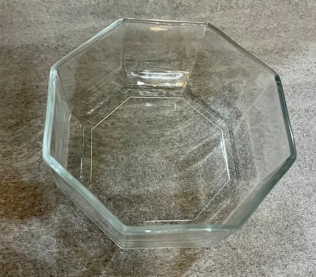 Vintage Arcoroc Octime Octagonal Shaped Clear Multipurpose Bowl 1980's ...