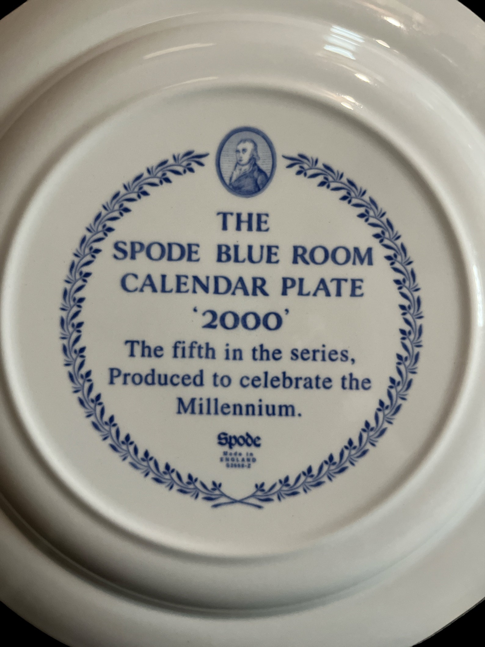 Spode England Blue Room 2000 Millennium Blue and White Calendar ...