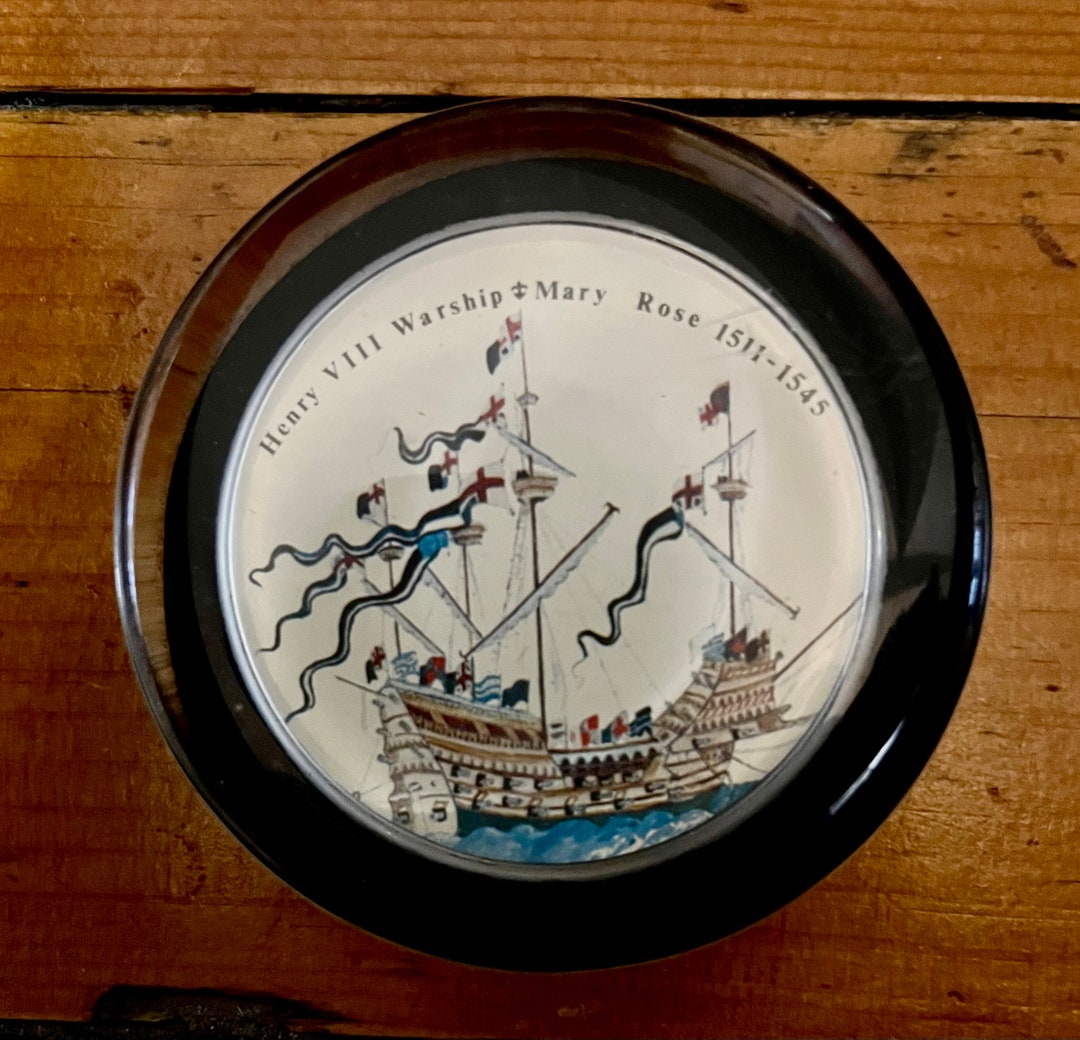 Vintage Nigel Pain Glass Paperweight Henry III Warship England 1900s - Etsy