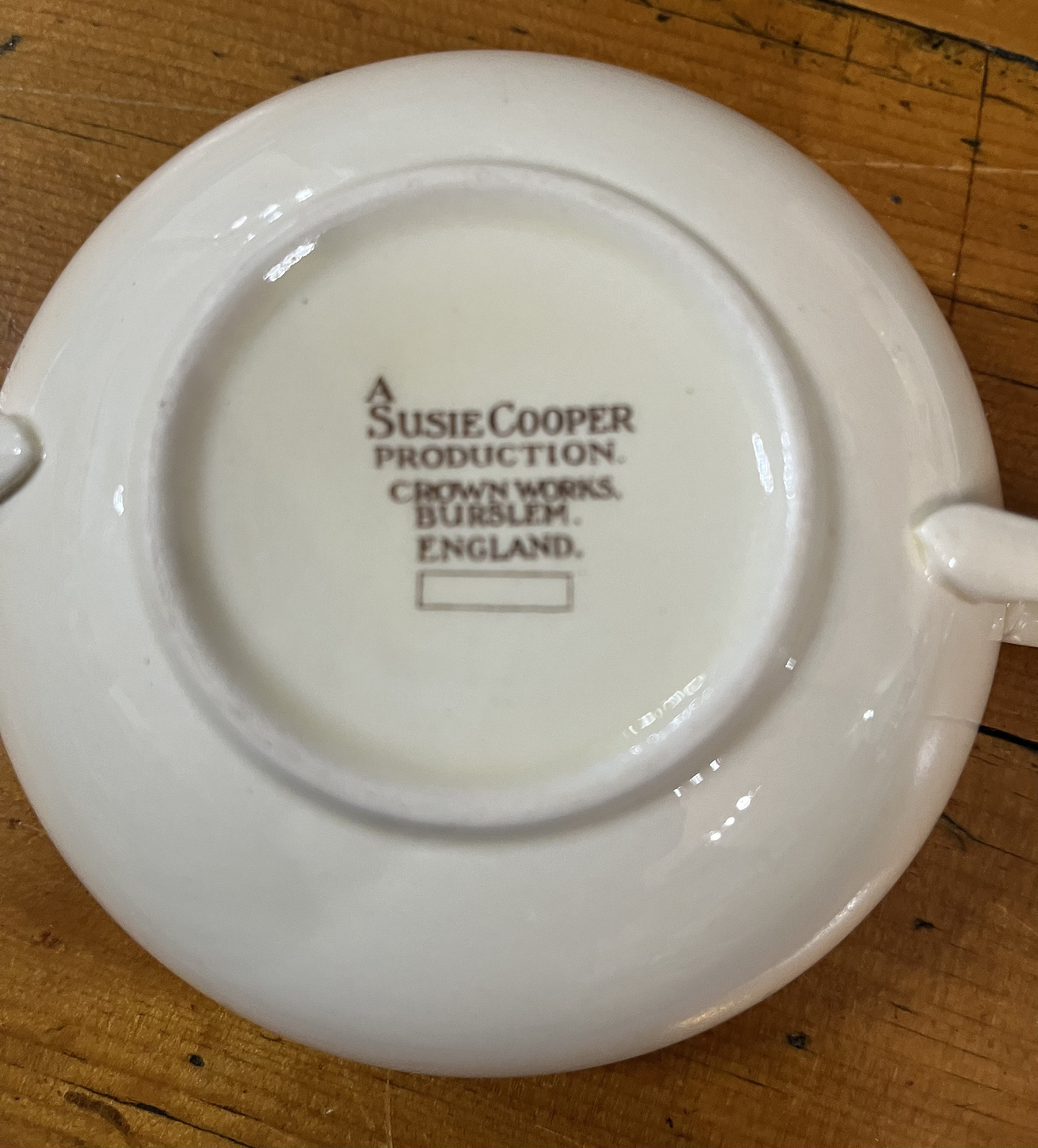Susie Cooper Soup Bowl and Saucer Set of 3 Dresden Tiger Lily Pattern ...