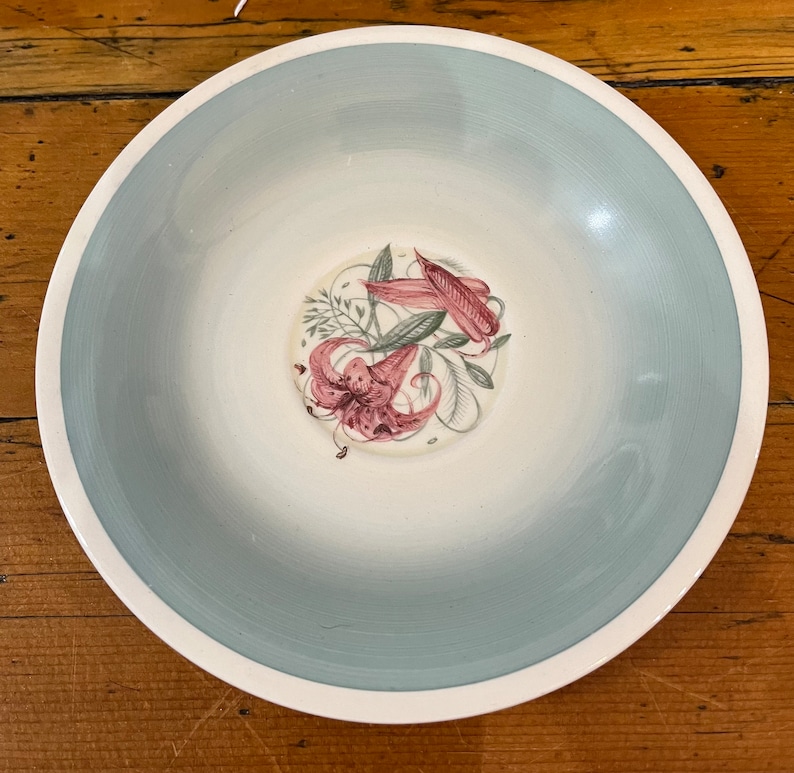 Susie Cooper Soup Bowl and Saucer Set of 3 Dresden Tiger Lily Pattern ...