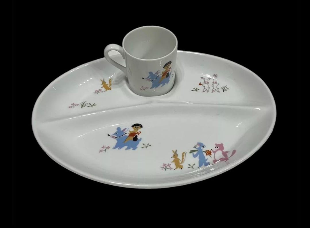Vintage Noritake Nippon Toki Kaisha Child’s Dish Set – Divided Plate ...
