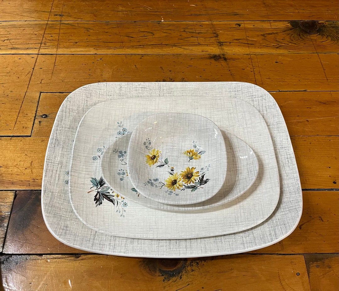 Set of 4 J & G Meakin MCM SOL 391413 Summertime Black Eyed Susan ...