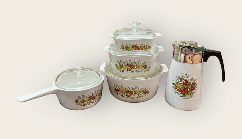 Corning Ware Pyrex Spice of Life “l’echalote” Square Casserole Pot A 1/ ...