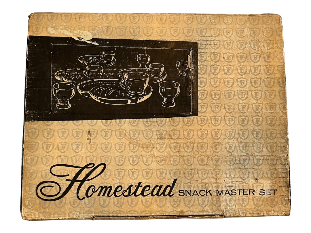 Homestead Snack Master Set by Federal Glass Co. This Set Contains 4 ...
