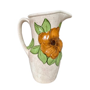 Holland Mold Vase, Ceramic Pitcher, Vintage Vase, Floral Vase, Retro ...