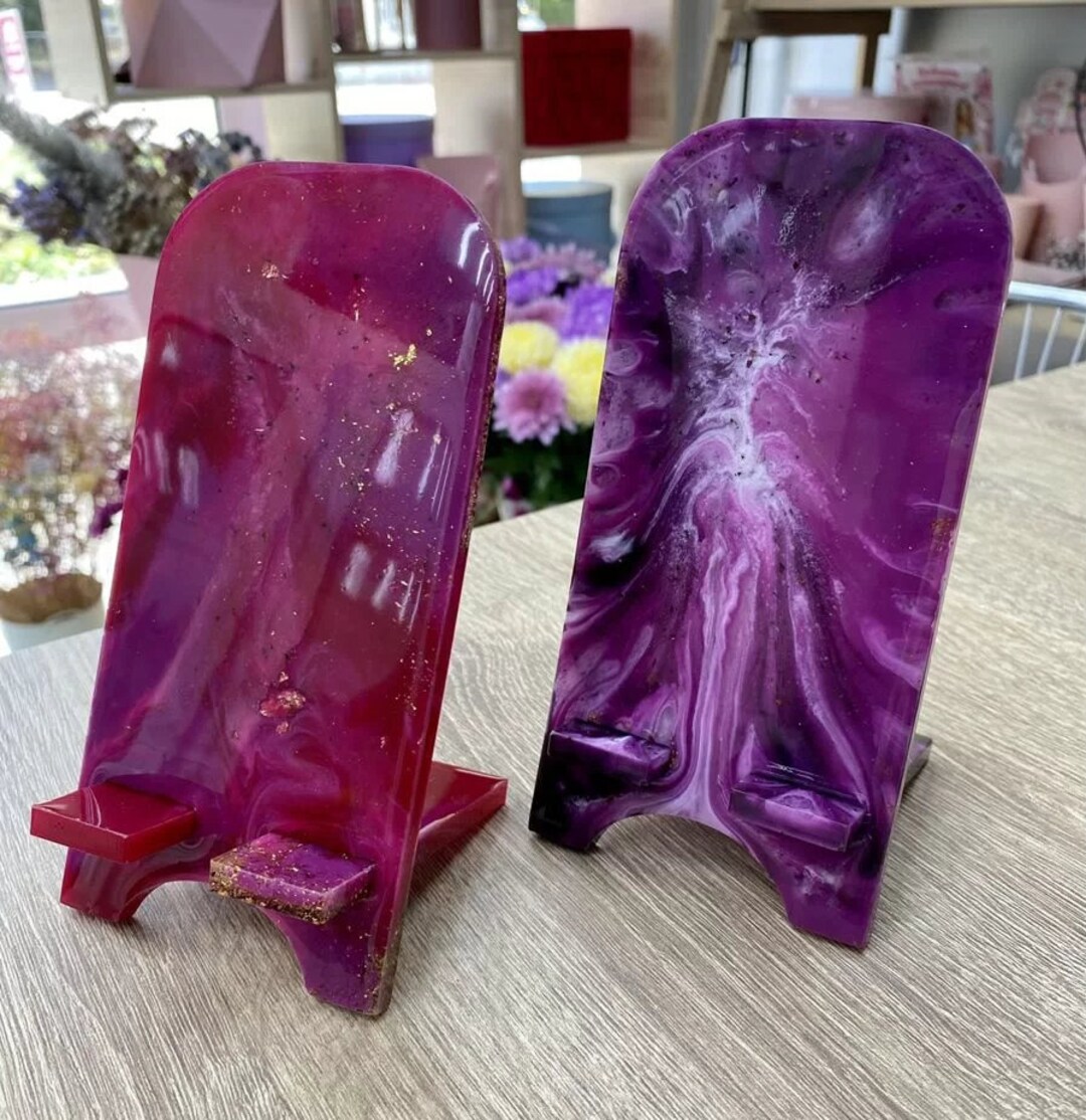 Epoxy Resin Phone Stand: Modern Art Home Decor - Etsy