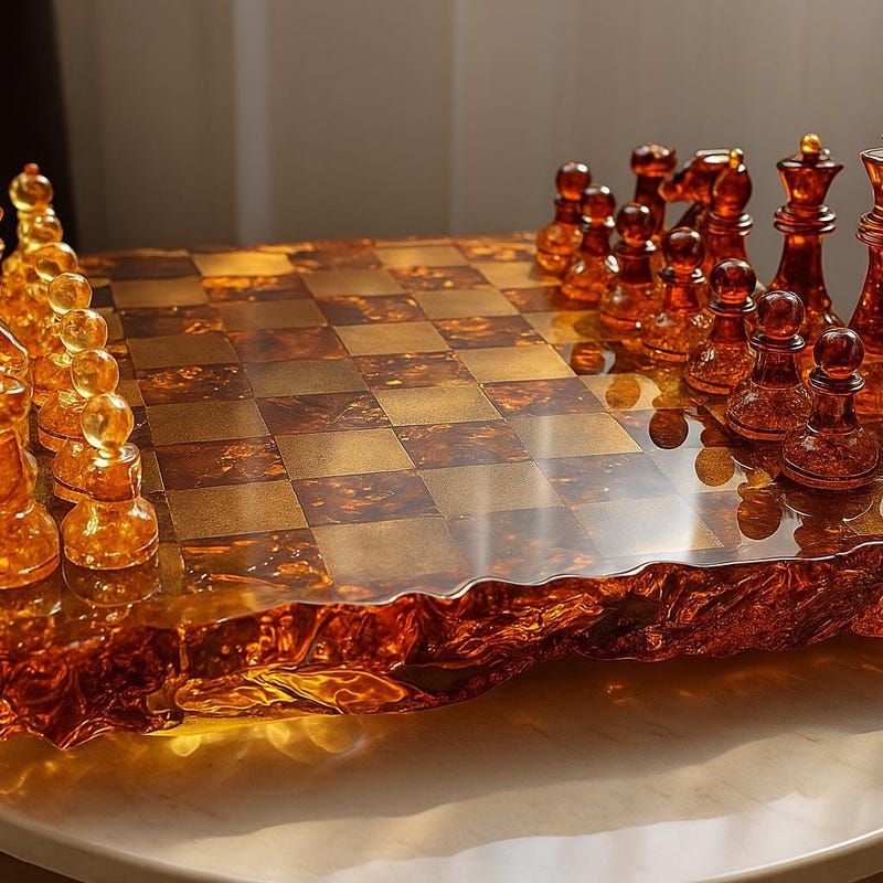 Epoxy Resin Chess Board - Etsy