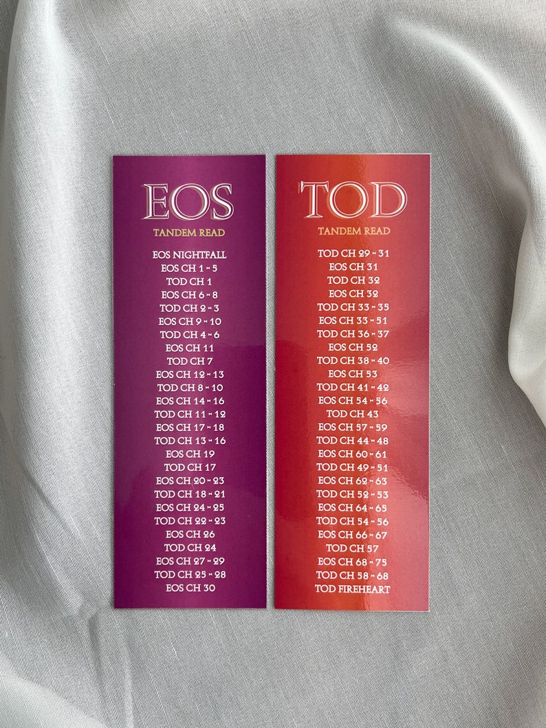 Throne of Glass Tandem Read Bookmarks Set of 2 Matches - Etsy Australia