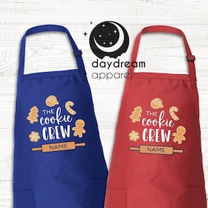 Custom Cookie Apron, Cookie Crew Apron, Name Apron, Christmas Cookies ...
