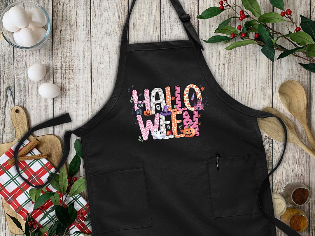 Halloween Word Art Cooking Apron, Preppy Alphabet Letters, Ghost ...