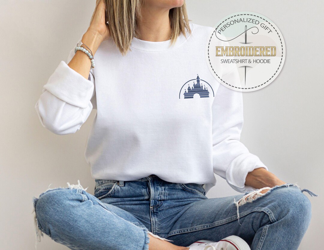 Classic Disney Logo Hoodie, Embroidered Sweatshirt, Personalized Theme ...