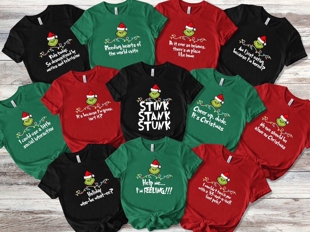 Grinch Shirt, Funny Christmas Shirt, Custom Christmas Family Shirt ...