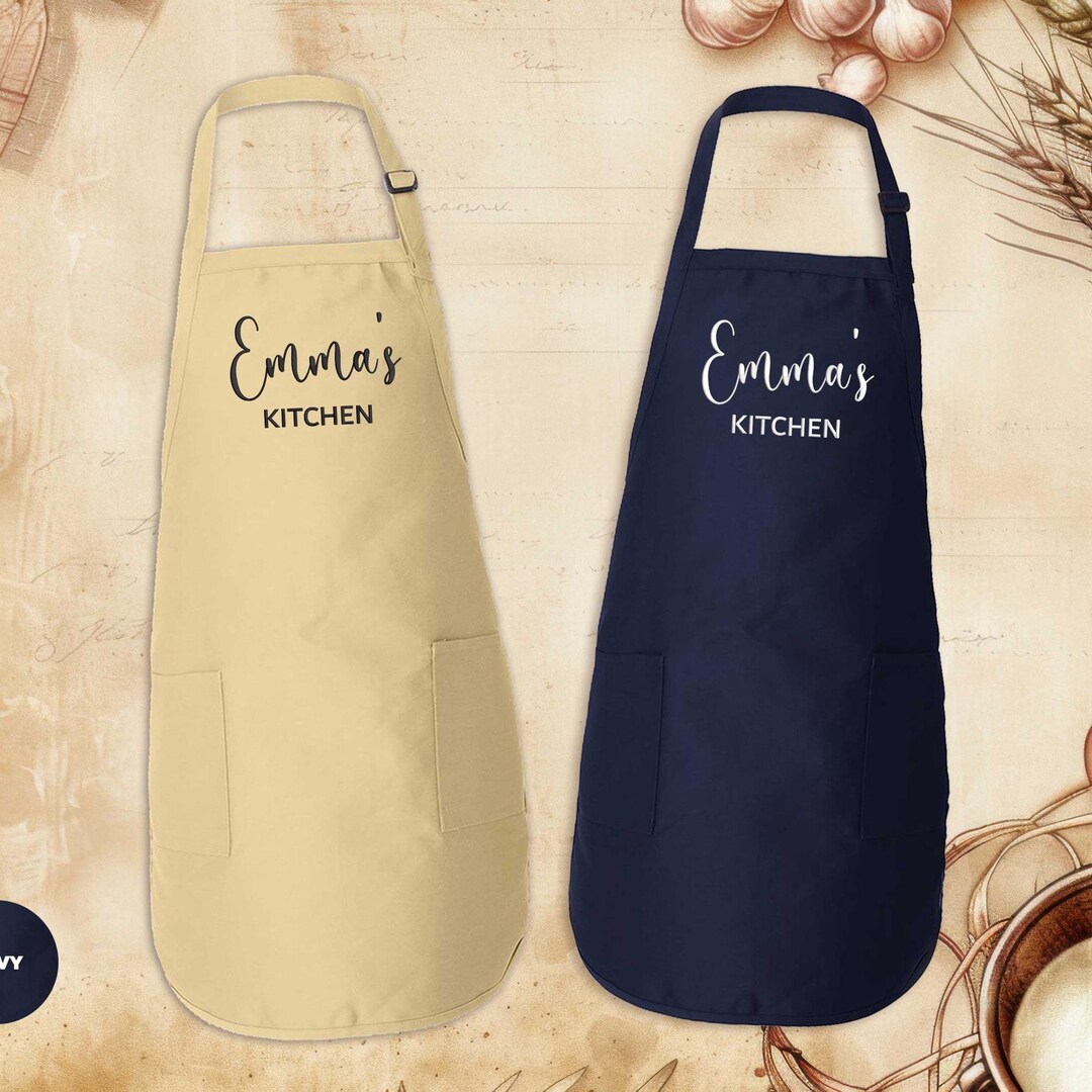 Custom Embroidery Apron, Personalized Embroidered Apron, Cook Name ...