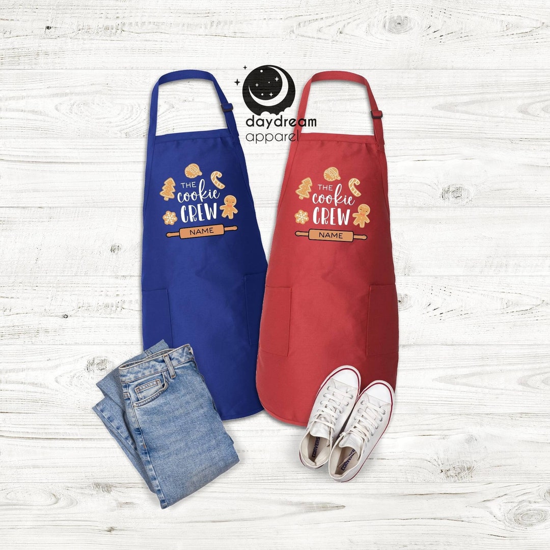 Custom Cookie Apron, Cookie Crew Apron, Name Apron, Christmas Cookies ...