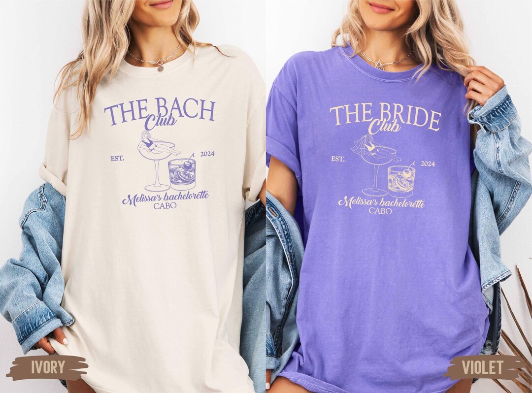 The Bride Club Shirt, the Bach Club Shirt, Comfort Colors, Custom Bach ...