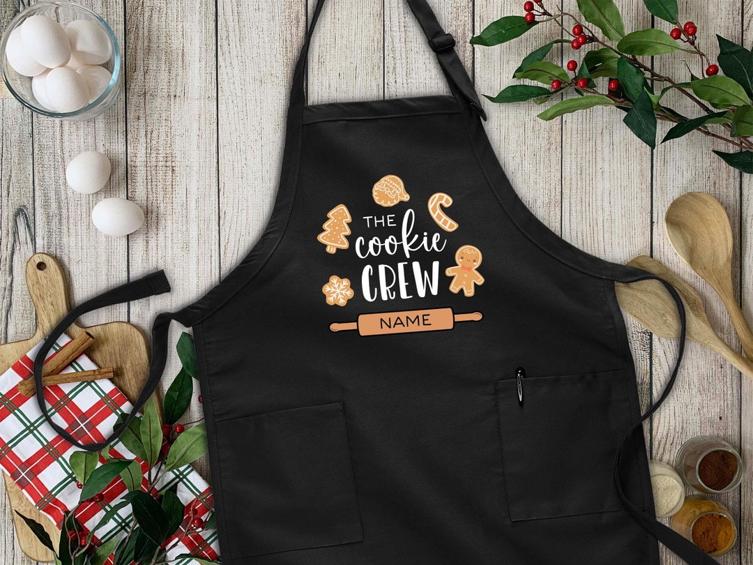 Custom Apron Gift, Cookie Crew Apron, Name Apron, Cook Squad Apron ...