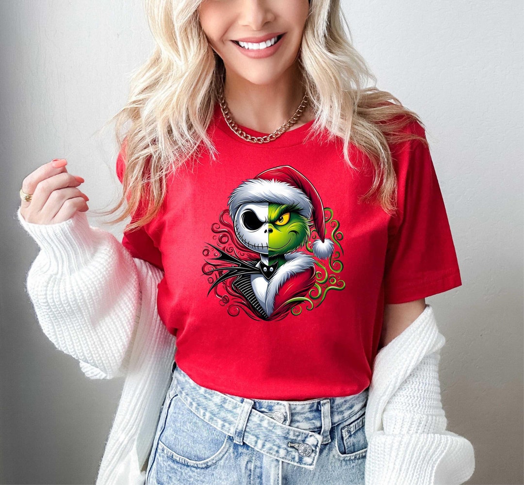 Grinch Jack Skeleton Shirt, Nightmare Before Christmas Tee, Grinchmas ...