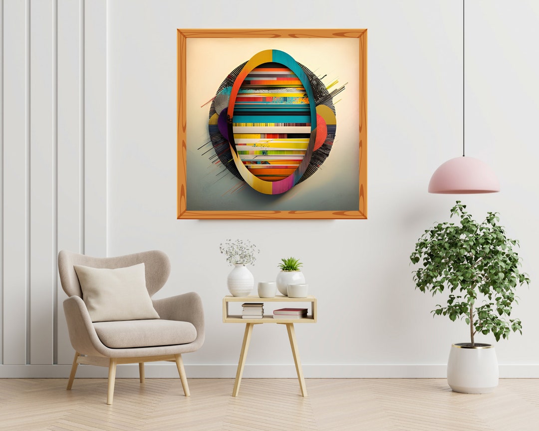 Colorful Abstract Wall Art, Abstract Decor Digital Wall Art ...