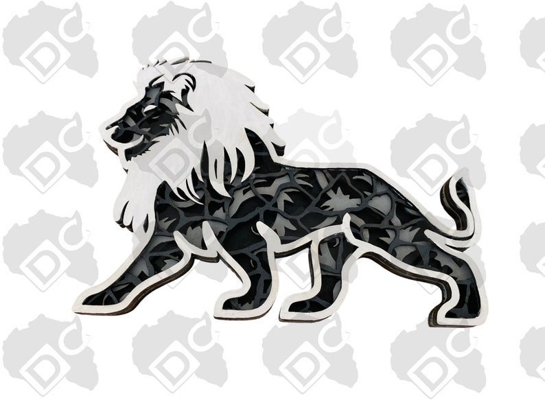 Lion Wall Art 4 Layer Laser Cut File - Etsy