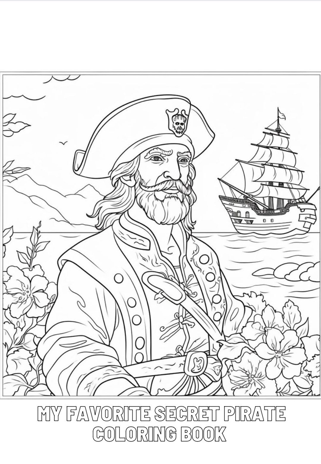 My Favorite Secret Pirate Coloring Book - Etsy