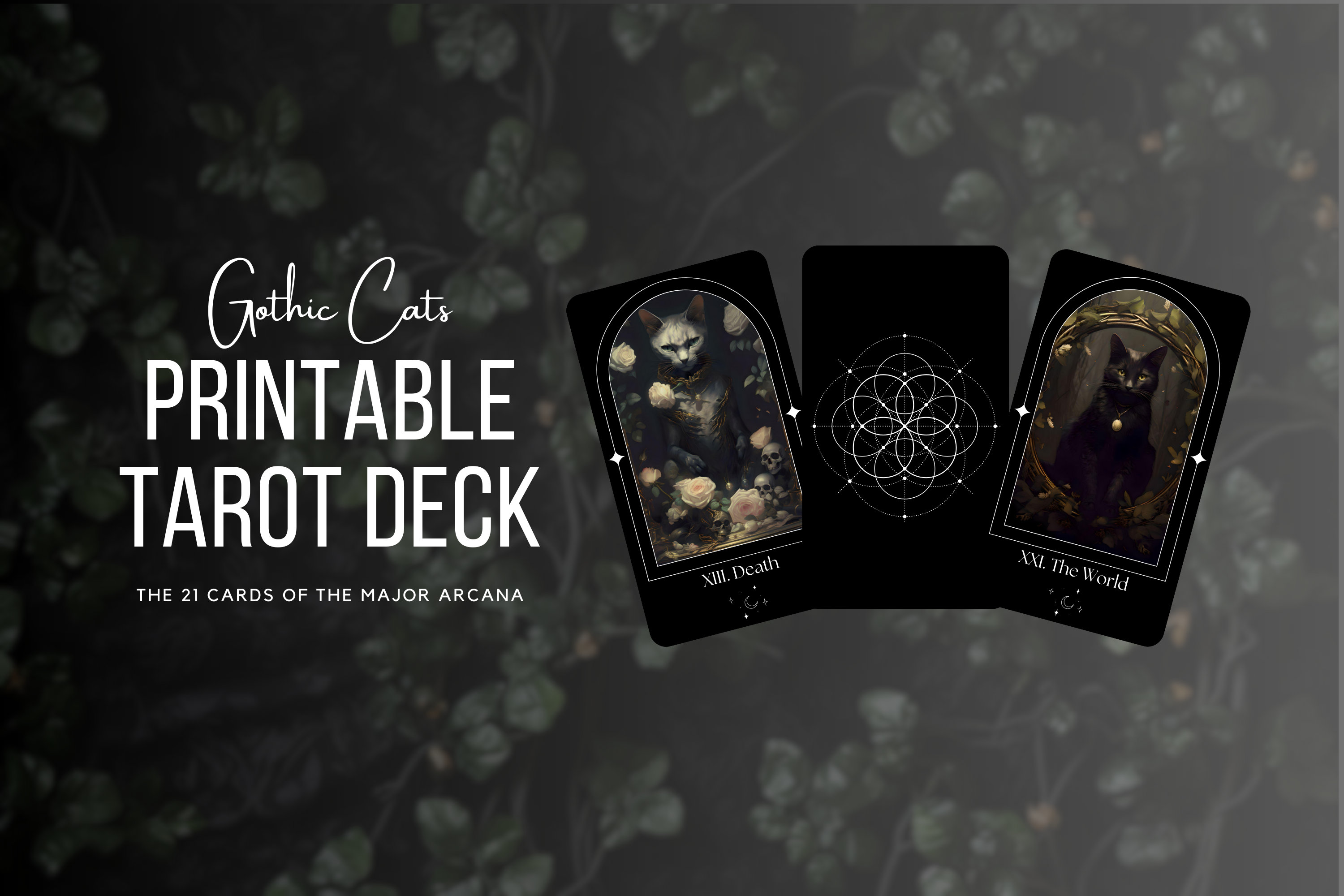 Gothic Cats Tarot Deck: Printable Major Arcana Set - Etsy
