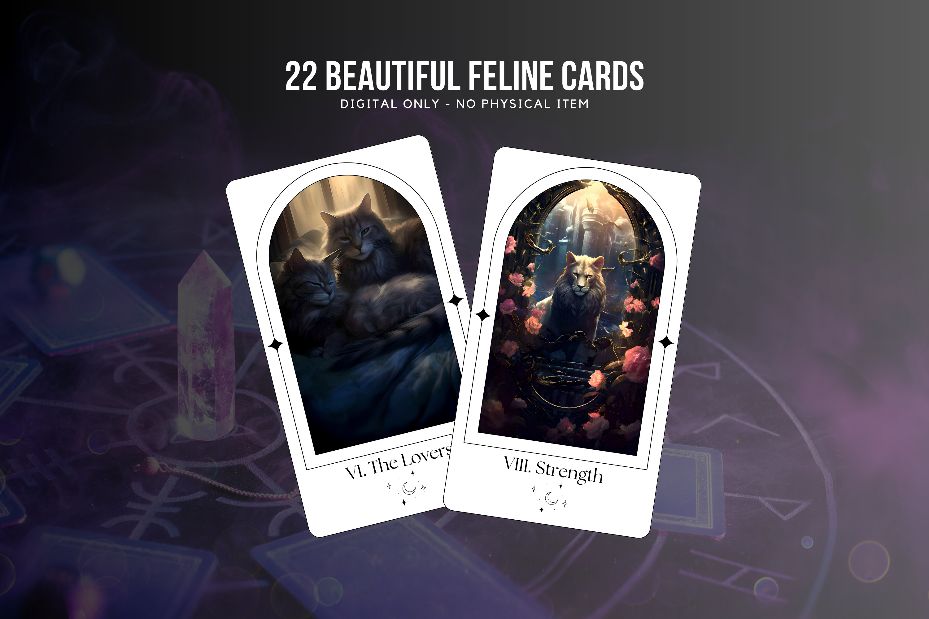 Gothic Cats Tarot Deck: Printable Major Arcana Set - Etsy