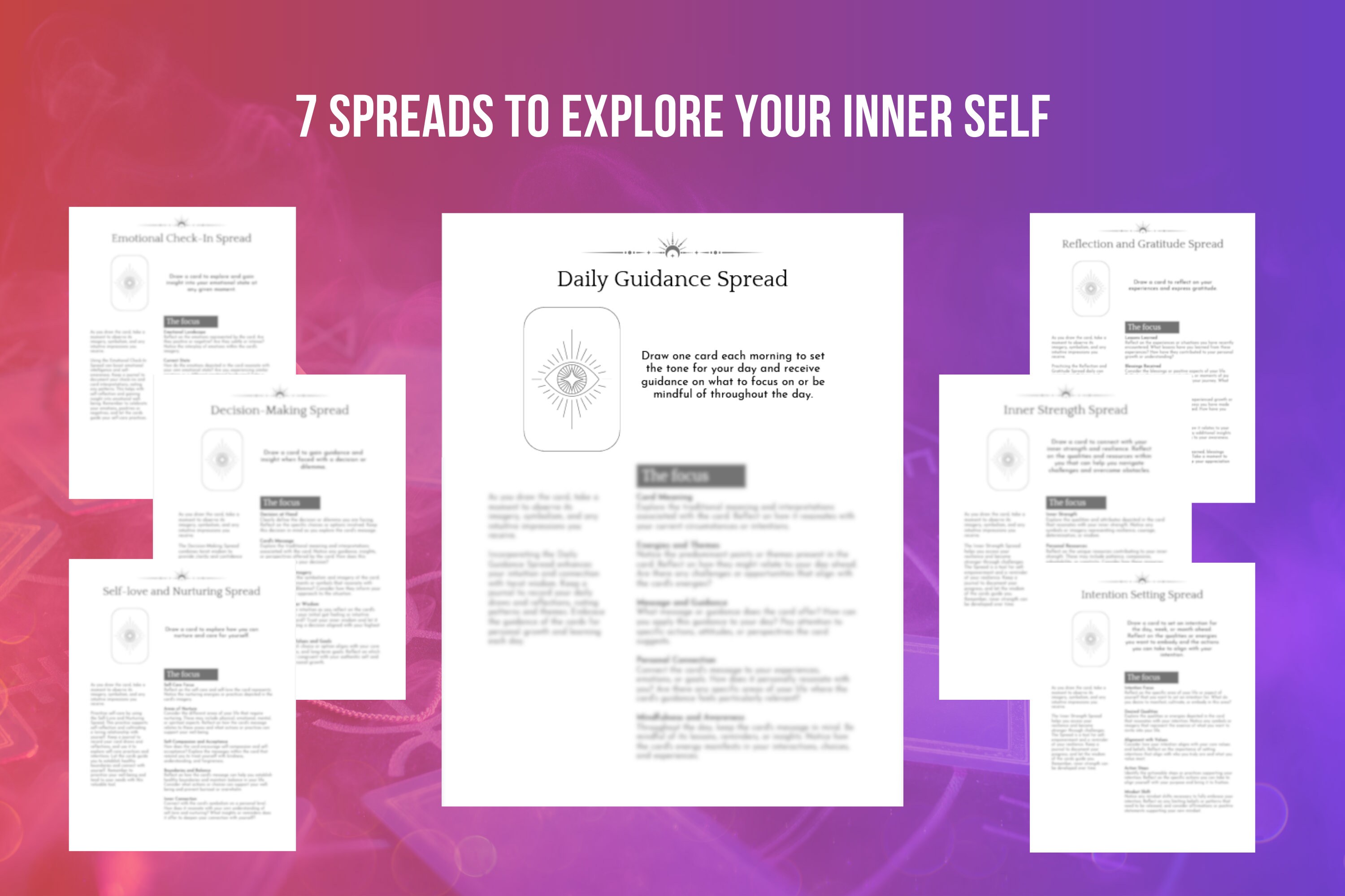 Printable Single-card Tarot Spreads for Intuitive Insights, Tarot ...